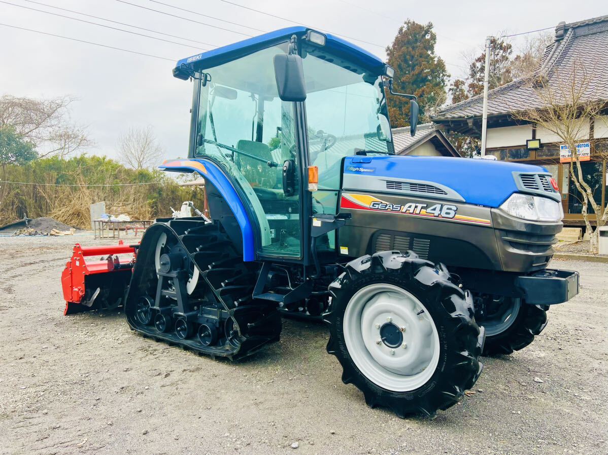 【目立った傷や汚れなし】イセキトラクターGEAS☆AT46☆46馬力☆時間496☆エアコンキャヒン付き☆ディーゼル★ハイスピード★取扱説明書の ...