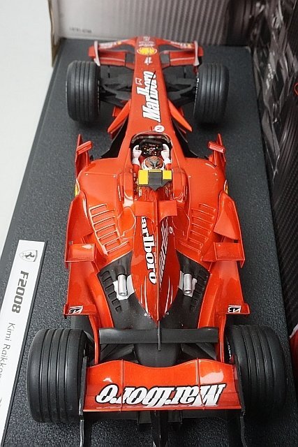 【やや傷や汚れあり】Hot Wheels ホットウィール 1/18 FERRARI フェラーリ F2008 Shell K.ライコネン #1 ...
