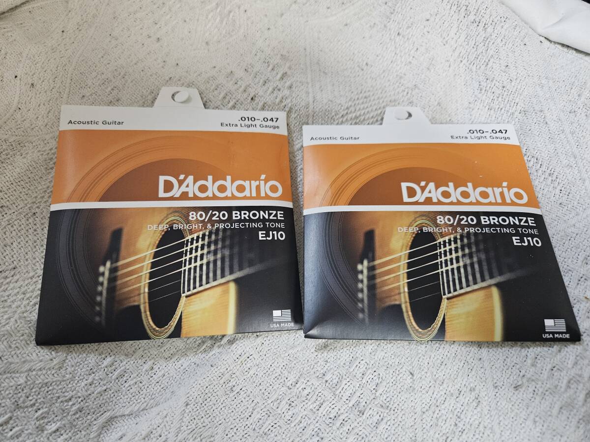 【未使用】D'Addario EJ10 Bronze Extra Light アコースティックギター弦 ×2 mg1の落札情報詳細 ...