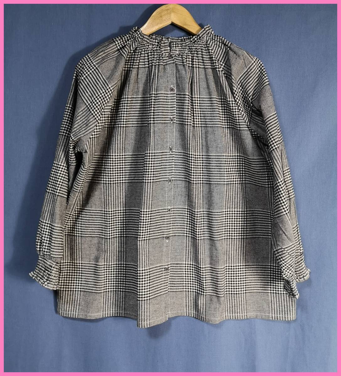 【未使用】BLW‐3‐2☆春秋☆新品☆送料込み☆即決☆ナチュラル系☆綿☆カッターシャツぐらいの生地☆ブラウス☆M～L☆白×黒系☆ギャザー☆ゴムの落札情報詳細 - Yahoo!オークション落札 ...