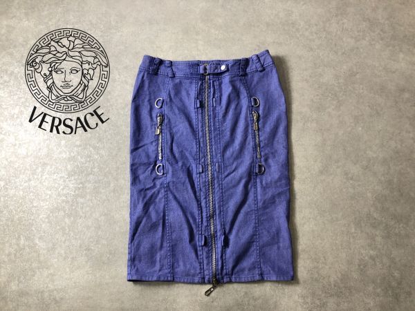 【目立った傷や汚れなし】VERSUS VERSACE デザイナーズ ヴィンテージ LAMPO ZIPデザイン カラーデニム スカート ヴェルサーチの落札情報詳細 - Yahoo!オークション ...