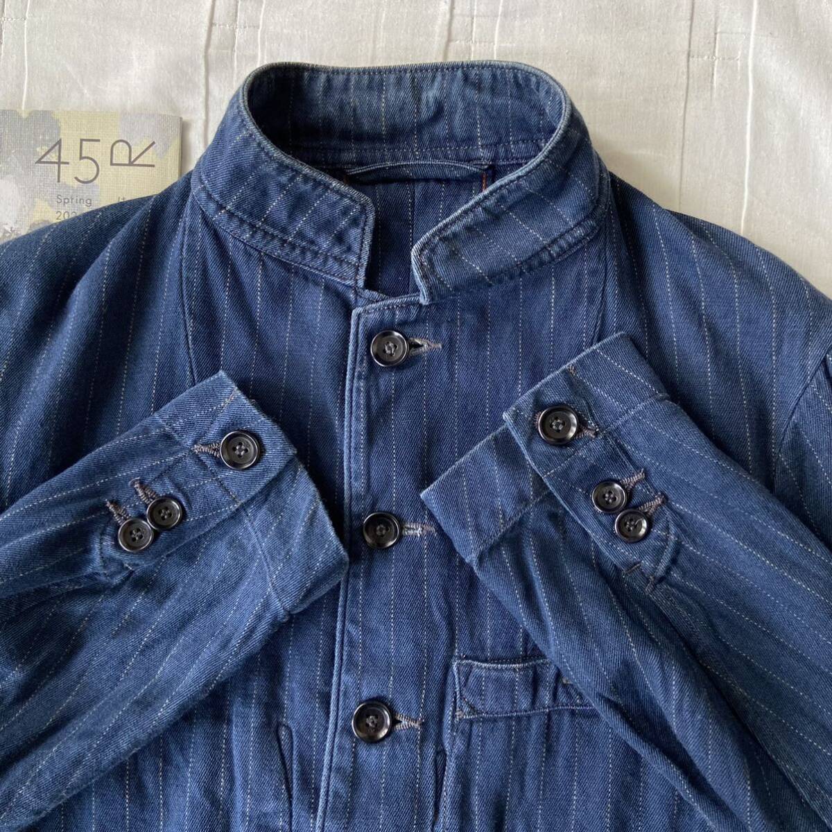 【やや傷や汚れあり】45R 45rpm インディゴ 908 ピンストライプジャケット サイズ1 デニムジャケットの落札情報詳細 - Yahoo!オークション落札価格検索 オークフリー