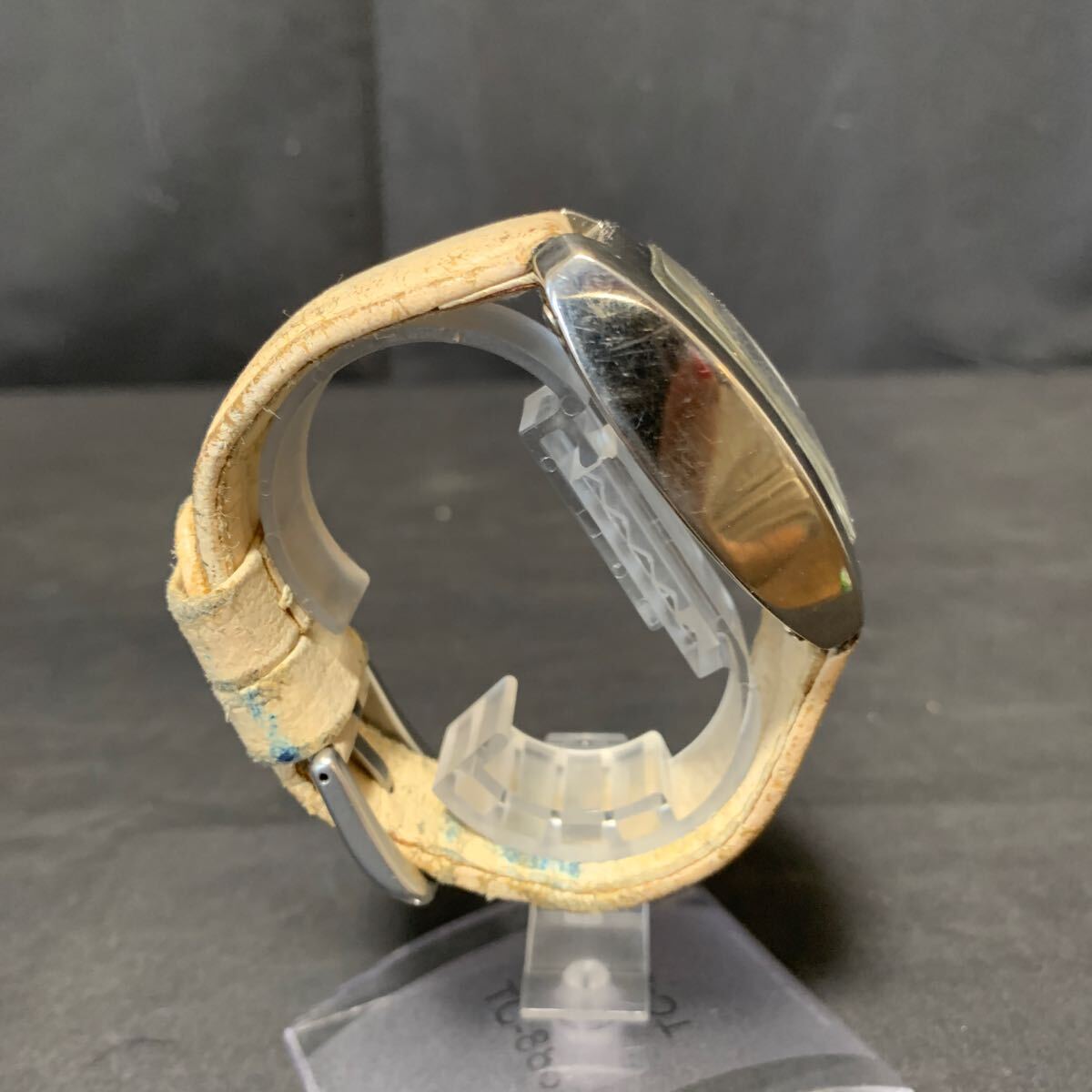 【やや傷や汚れあり】LOCMAN ITALY ロックマン REF.484 腕時計 文字盤 ホワイト スクエア クロノグラフ メンズ ウォッチ ...