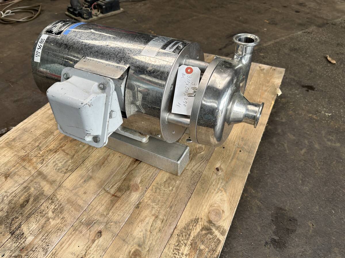 【傷や汚れあり】大阪サニタリーポンプ SE32-15 200V 1.5kw ポンプ OSAKA SANITARY サニタリー渦巻ポンプ 液送 ...