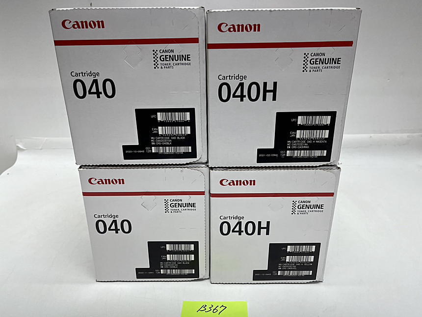 【未使用】B-367【新品】 キャノン CANON GENUINE レーザーカートリッジ 040/040H K/M/Y 3色4本セット 純正 2020年・2021年製造の落札情報詳細 ...