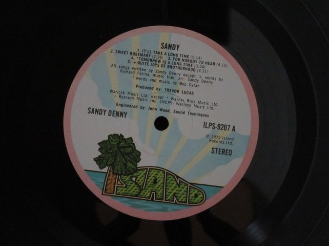 【やや傷や汚れあり】Sandy DENNY★Sandy UK Island Pink Rim オリジナルの落札情報詳細 - Yahoo!オークション落札価格検索 オークフリー