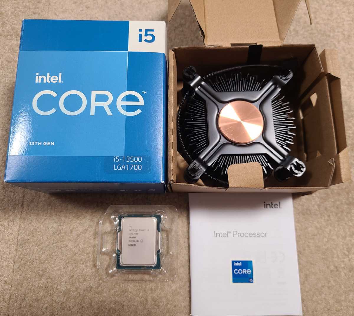 【目立った傷や汚れなし】Intel Core i5 13500 (14C/20T,2.5Ghz,65W) BOX LGA1700 Raptor ...