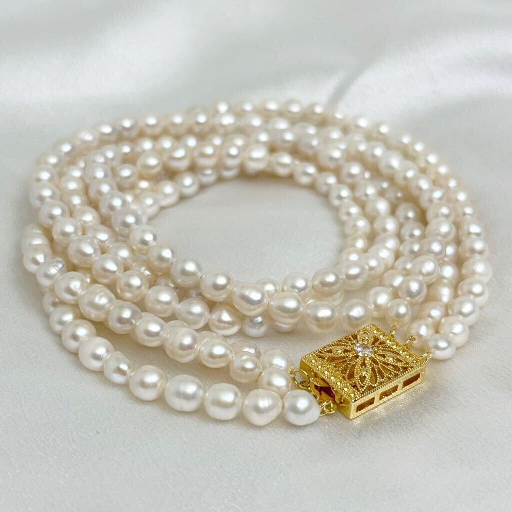 【未使用】本真珠ネックレス アコヤパールネックレス5-6mm 天然パールネックレス 40cm necklace pearlの落札情報詳細 ...