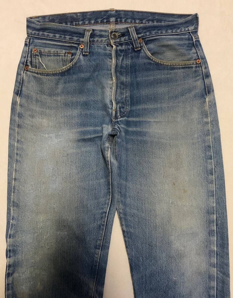 【傷や汚れあり】70S LEVIS リーバイス501 66前期 刻印6 実寸W約32インチ アタリ抜群！リペア済み 【他にもヴィンテージ出品中！】の落札情報詳細 - ヤフオク落札価格検索 オークフリー