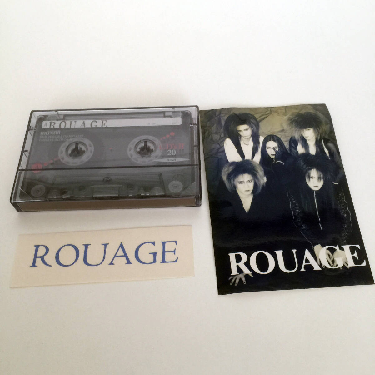 【目立った傷や汚れなし】即決 当時もの デモテープ ROUAGE Mist of tears 黒・ブラック版 ルアージュ V系 black 生写真 ステッカー 正規品 オリジナル ヴィジュアル ...