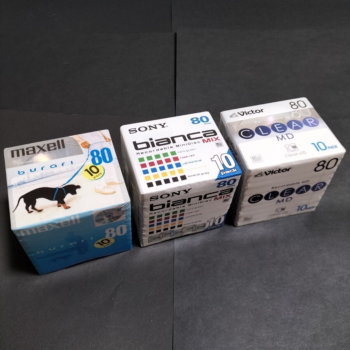 【未使用】【未開封30枚】MDディスク★MD Mini Disc★ミニディスク★SONY★maxell★Victor★bianca ...