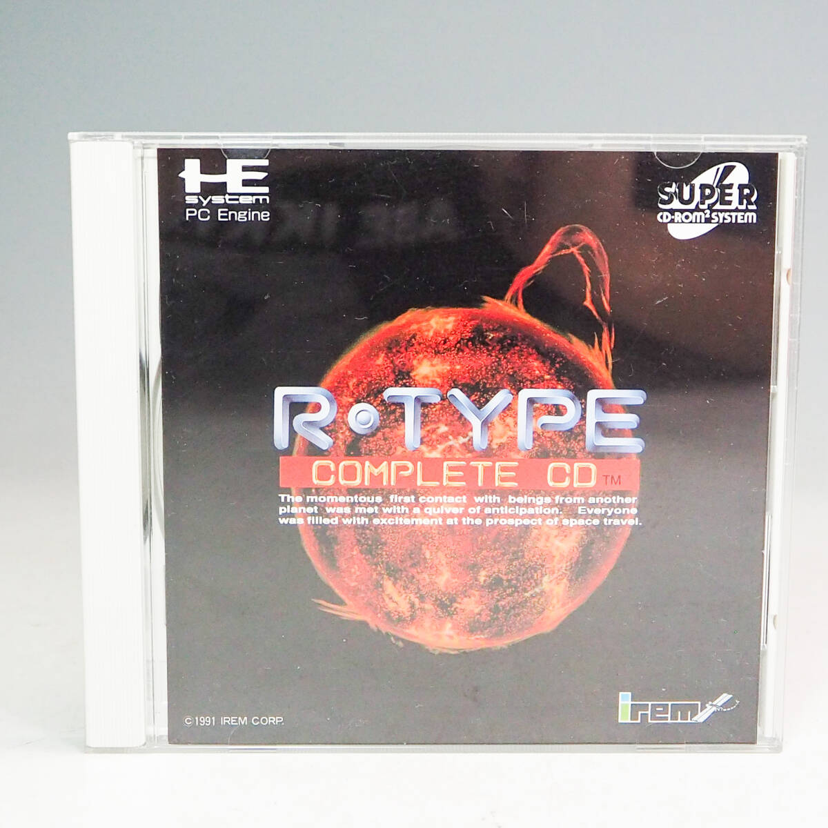 【やや傷や汚れあり】PC Engine PCエンジン SUPER CD-ROM2 R-TYPE アールタイプ COMPLETE CD コンプリートCD ICCD 1001 irem アイレム ...