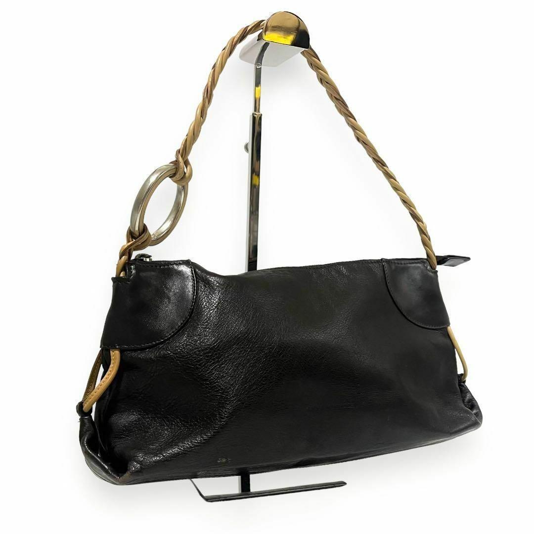 【目立った傷や汚れなし】【希少】 ANNA MINNOZZI アンナミノッツィ ショルダーバッグ ハンドバッグ トートバッグ 肩掛け ...