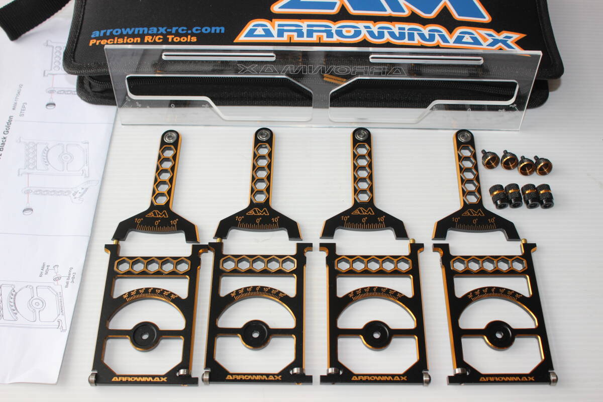 【やや傷や汚れあり】ARROWMAX1/10セットアップゲージ schumacherMi9AXONtc10京商フタバKOタミヤTRF421RUSHサンワXrayX4無限MTC2RヨコモMS1 ...