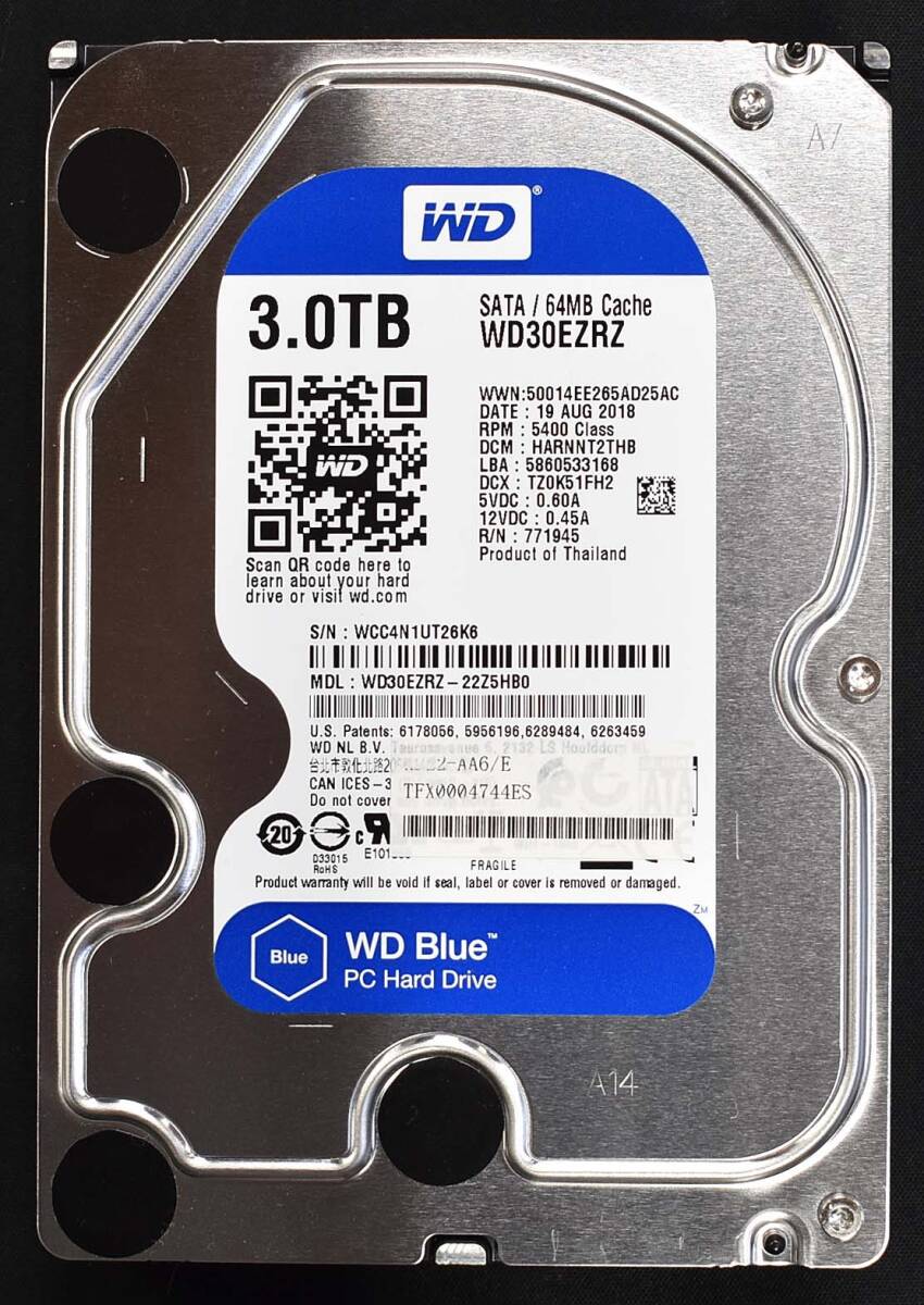 【目立った傷や汚れなし】(送料無料) WESTERN DIGITAL WD20EFRX WD Red 2TB/2000GB SATA600 ...