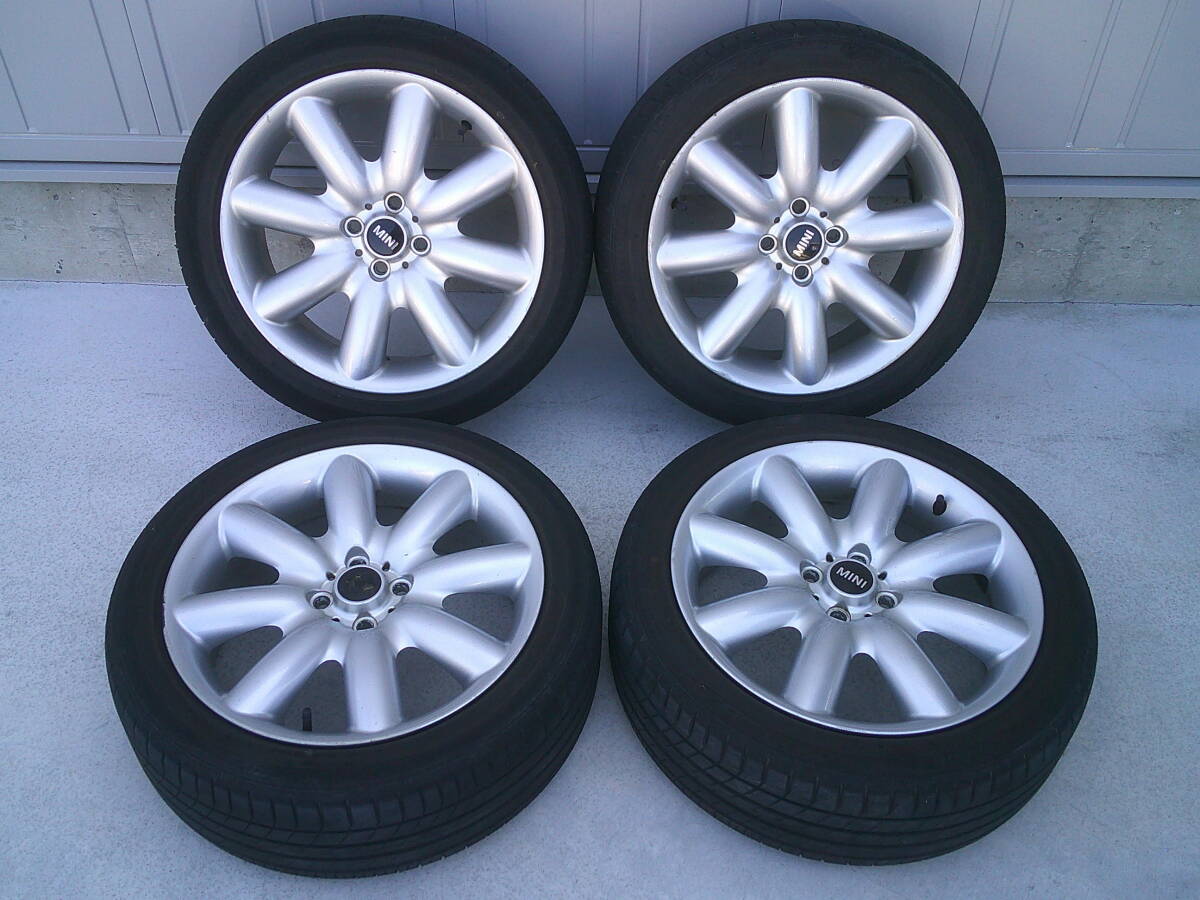 【やや傷や汚れあり】★ BMWミニ MINI 純正 17インチ アルミホイール 4本 7J X 17 +48 PCD100 4穴 215/45R17 ★ RA16 RE16 MF16S ...