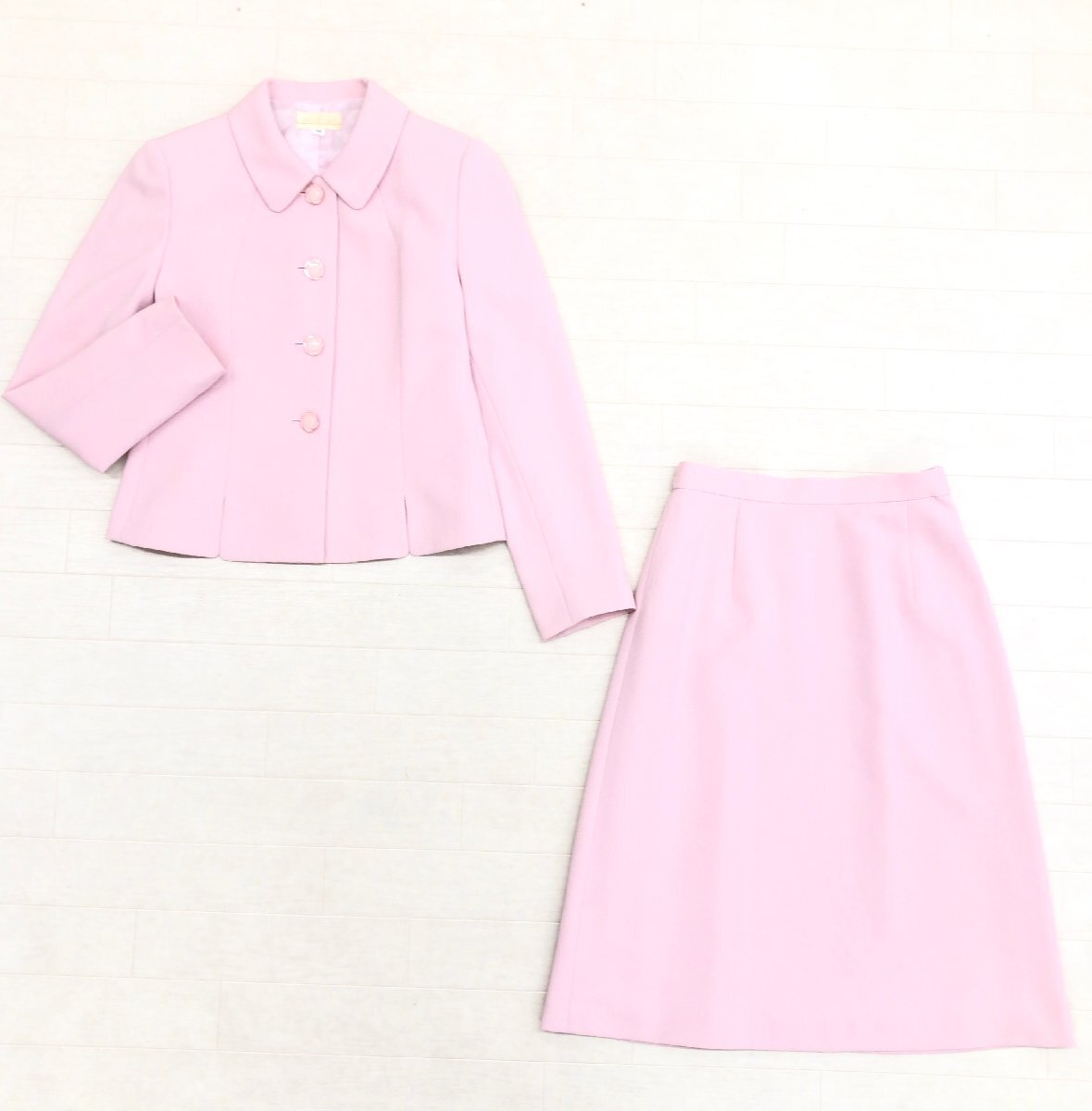 【目立った傷や汚れなし】 Belle Current ベルカレント 東京イギン セレモニースーツ 上下セットアップ 9AR(M) ピンク ジャケット スカート 日本製 国内正規品 婦人の落札 ...