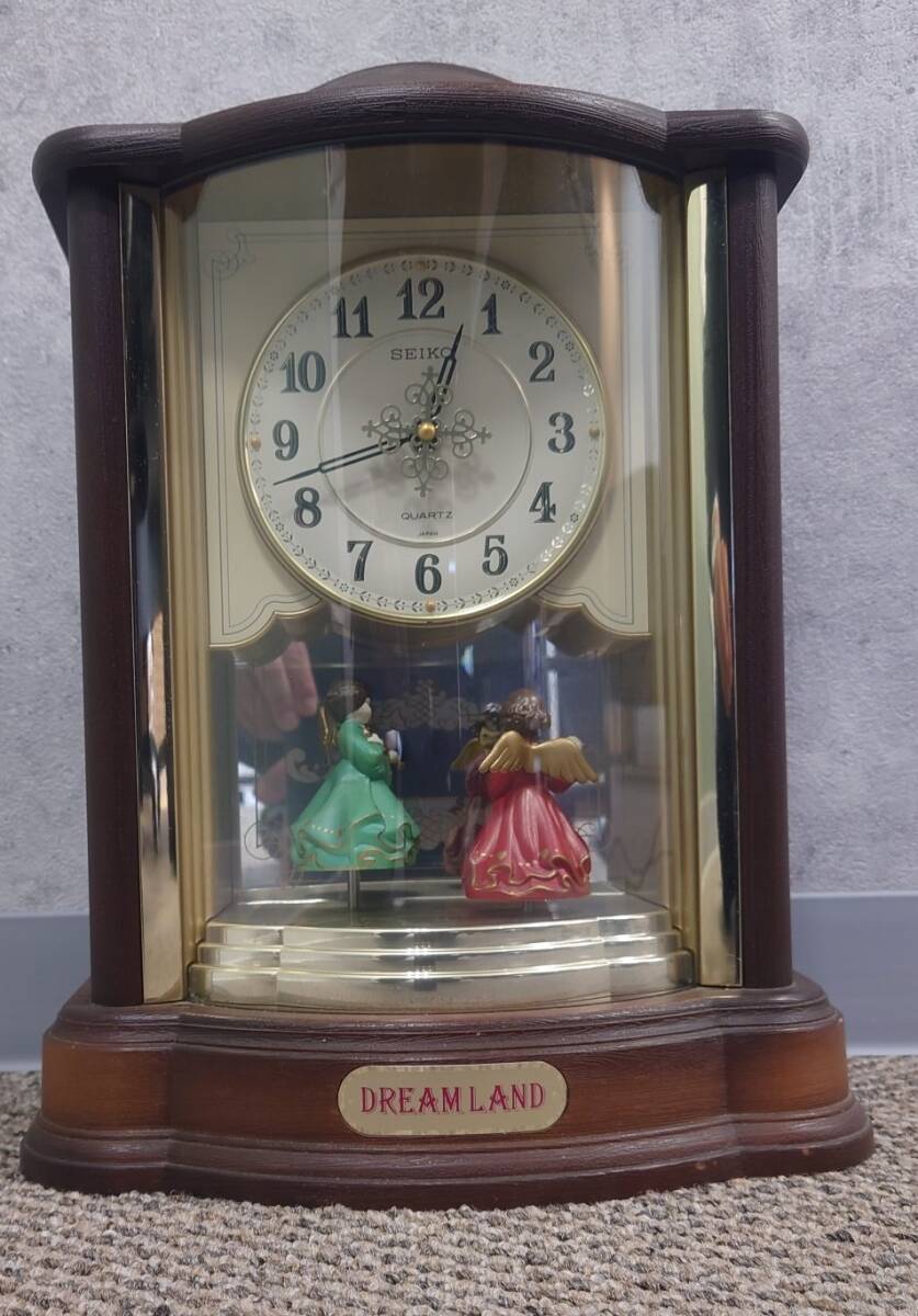 【やや傷や汚れあり】★☆#2365【SEIKO セイコー 置時計 DREAM LANDO ドリームランド】動作未確認 レトロ からくり時計 ☆ ...