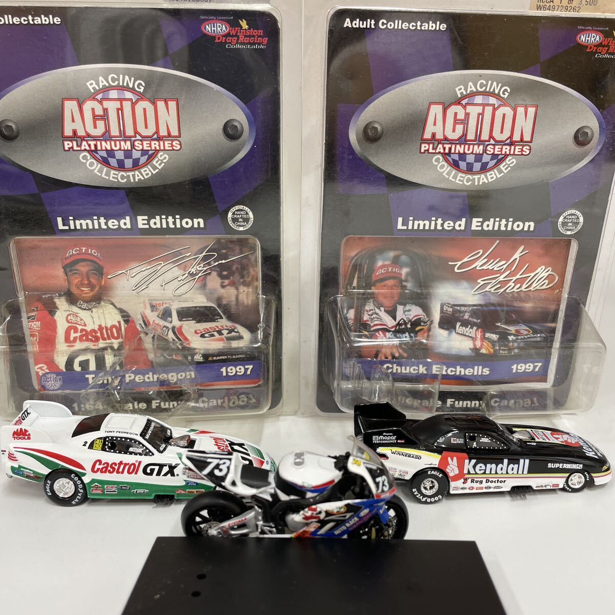 【未使用に近い】★RACING COLLECTABLES 1997 Chuck Etchells ,Tony Pedregon,オートレース ...