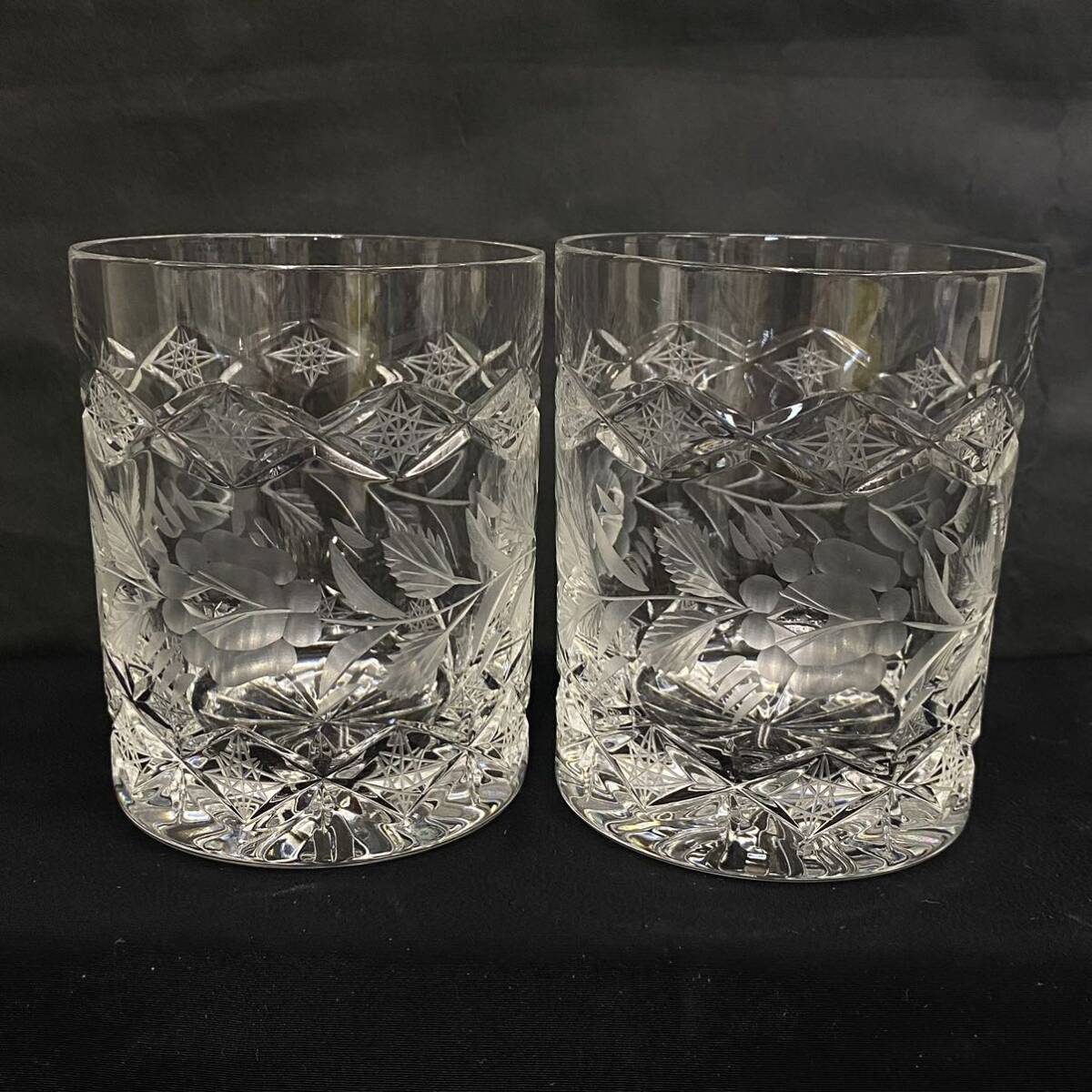 【やや傷や汚れあり】T79 ボヘミアングラス ロックグラス クリスタル クリスタルガラス 食器 ペア 切子 タンブラー 花柄 2個セット まとめての落札情報詳細 - Yahoo!オークション ...