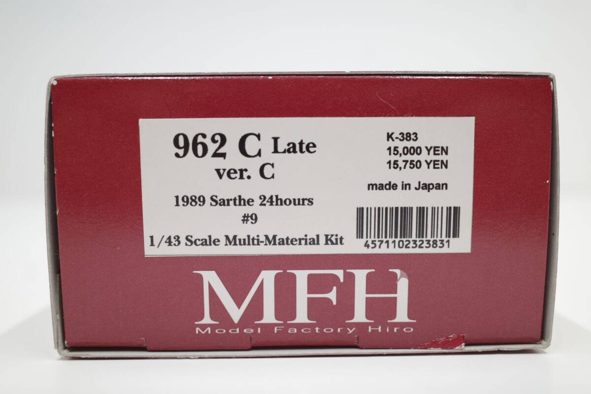 【やや傷や汚れあり】Pk78A 現状品 開封あり MFH 1/43 K-383 ポルシェ Porsche 962C Late 1989 Ver.C #9 伊太利屋 Multi-material ...