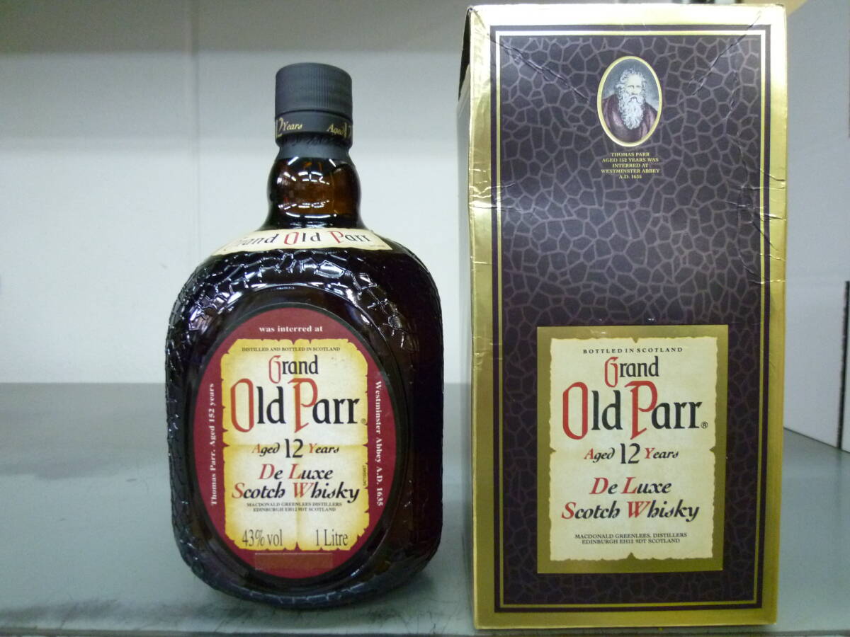 【未使用】未開栓 Grand Old Parr AGED 12 YEARS グランド オールド パー 12年 1000ml 43% モルト・ グレーン スコッチ ウイスキー 箱付きの落札情報 ...