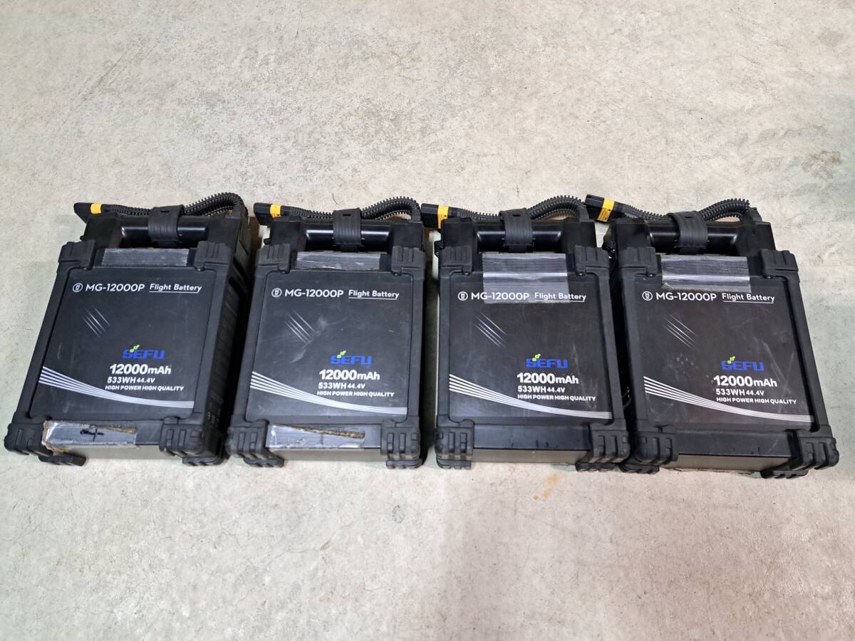 【やや傷や汚れあり】中古! DJI MG-1専用 インテリジェント フライトバッテリー MG-12000P 4本組 MG-1S/MG-1SA ...