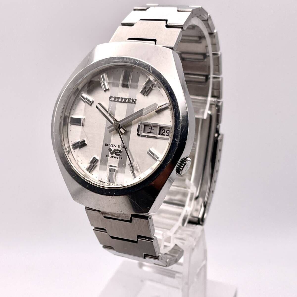 【目立った傷や汚れなし】1円 CITIZEN シチズン 4-771141-K AUTO オートマティック シルバー デイデイト アンティーク ヴィンテージ N1237-24-76の落札情報詳細 ...