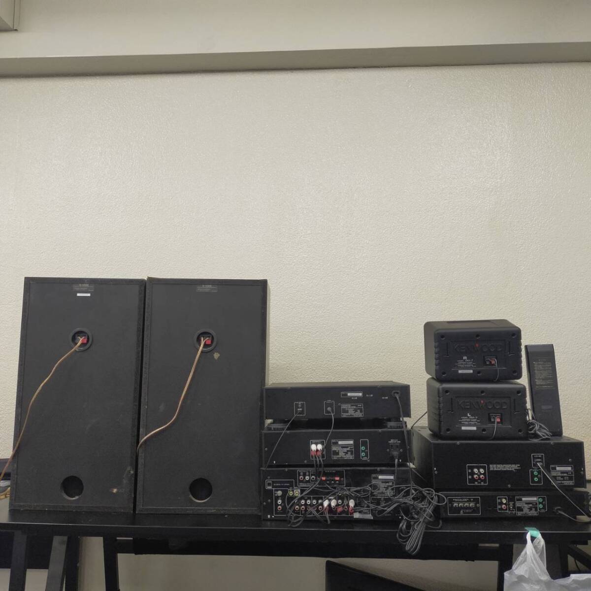 【傷や汚れあり】1000円スタート【直接引取限定】千葉市 ケンウッド 3スピーカー システム S-V99E スピーカーL/R MODEL CM ...