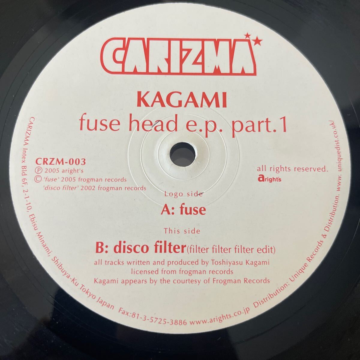 【目立った傷や汚れなし】KAGAME/fuse head e.p. part.1/fuse/disco filter/レコード/中古/DJ ...