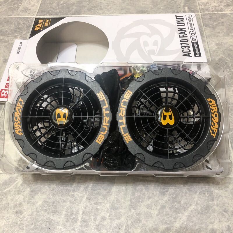 【目立った傷や汚れなし】美品 動作確認済 バートル 19V AC370 AC371 ファン エアークラフト AIR CRAFT 2023年 BURTLE 空調服 FAN UNIT ブラック② ...