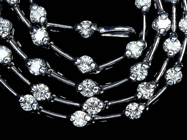 【未使用】VVM12685SS【1円～】新品【RK宝石】《Diamond》豪華絢爛!! 極上ダイヤモンド 総計3.03ct!! K18WG 超高級 ステーション ネックレス ダイヤの落札情報 ...