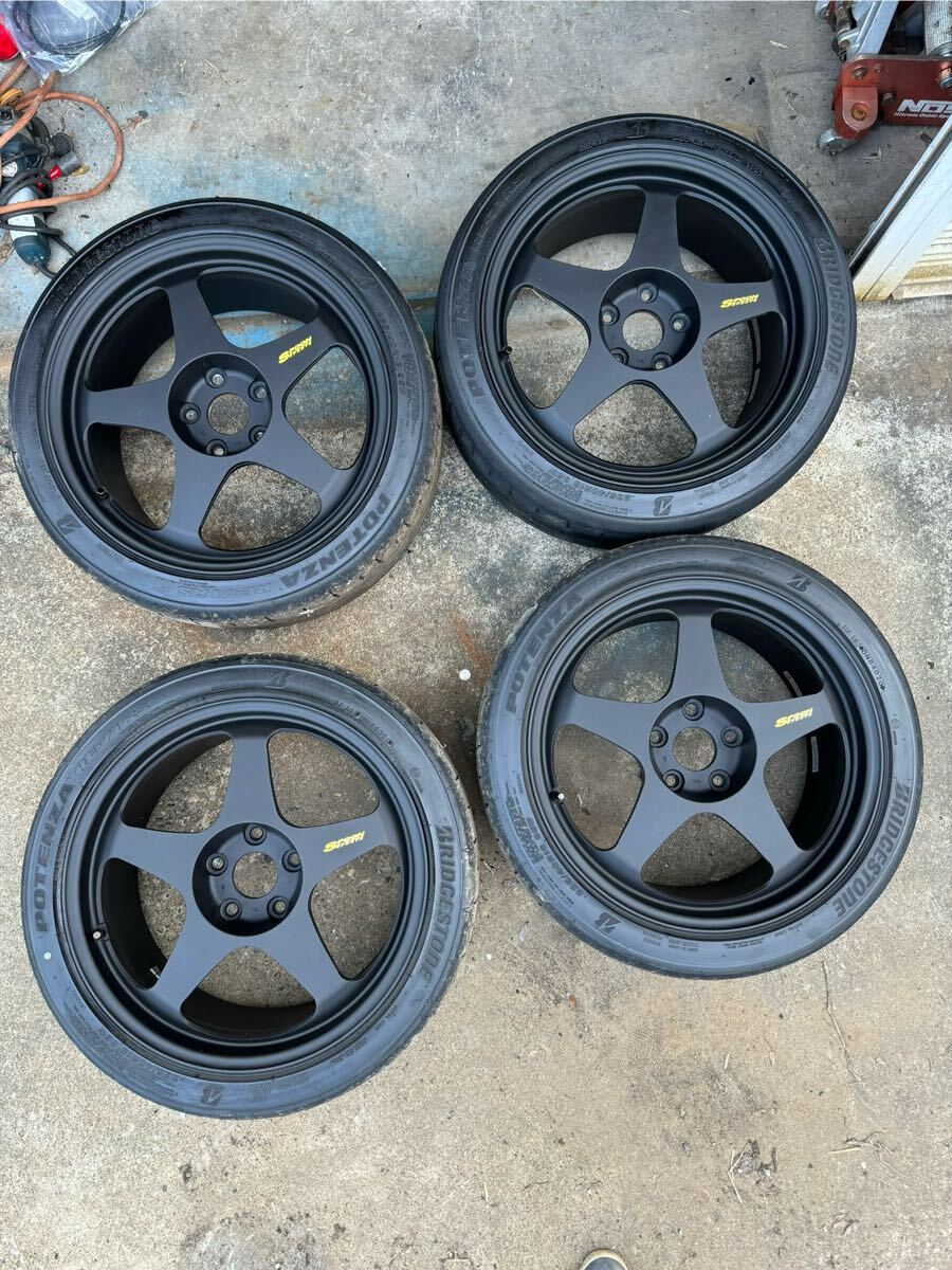 【目立った傷や汚れなし】美品！spoon sw388 18インチ 8.5j +45 スプーンスポーツ re71rs リーガマスター シビック ...