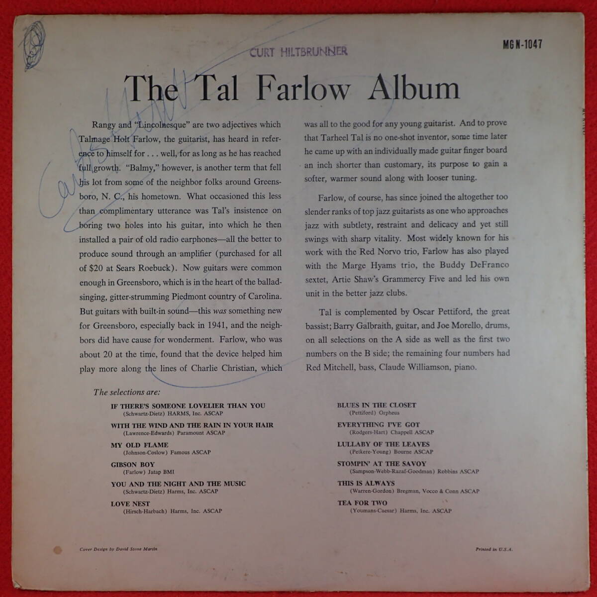 【やや傷や汚れあり】千円開始★神洗浄【超ギガレア★US完オリ NORGRAN 黄色トランペッタ- 両溝】★THE TAL FARLOW ...