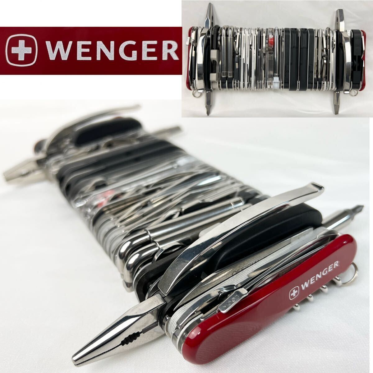 【やや傷や汚れあり】 鸛 ギネス登録された世界一の多機能ツールナイフ Wenger ウェンガー Giant Knife 16999 スイス製 ...