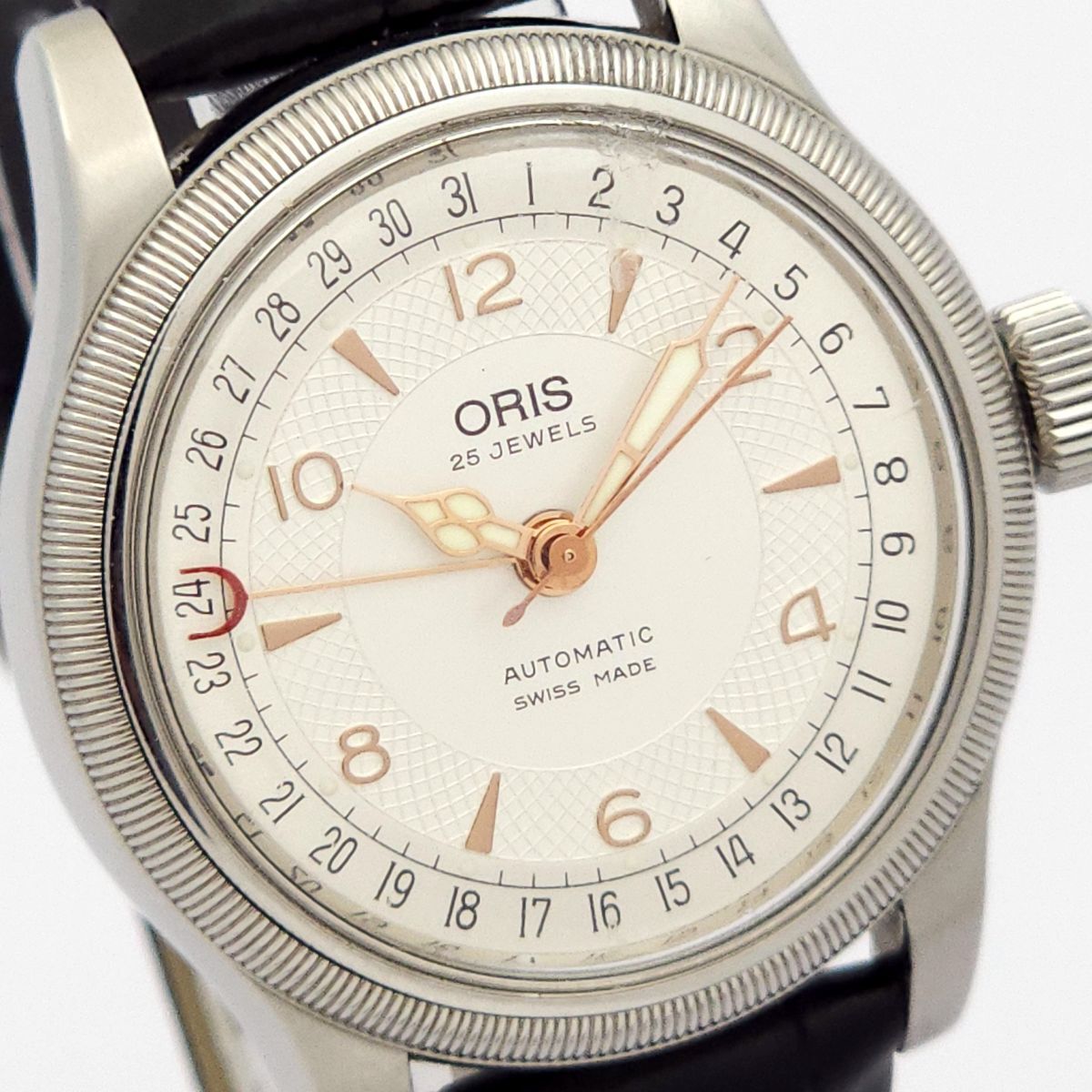【やや傷や汚れあり】1円 ORIS オリス ポインターデイト 7551 自動巻 動作品 裏スケ KB0818T（TT 95）の落札情報詳細 - Yahoo!オークション落札価格検索 オークフリー