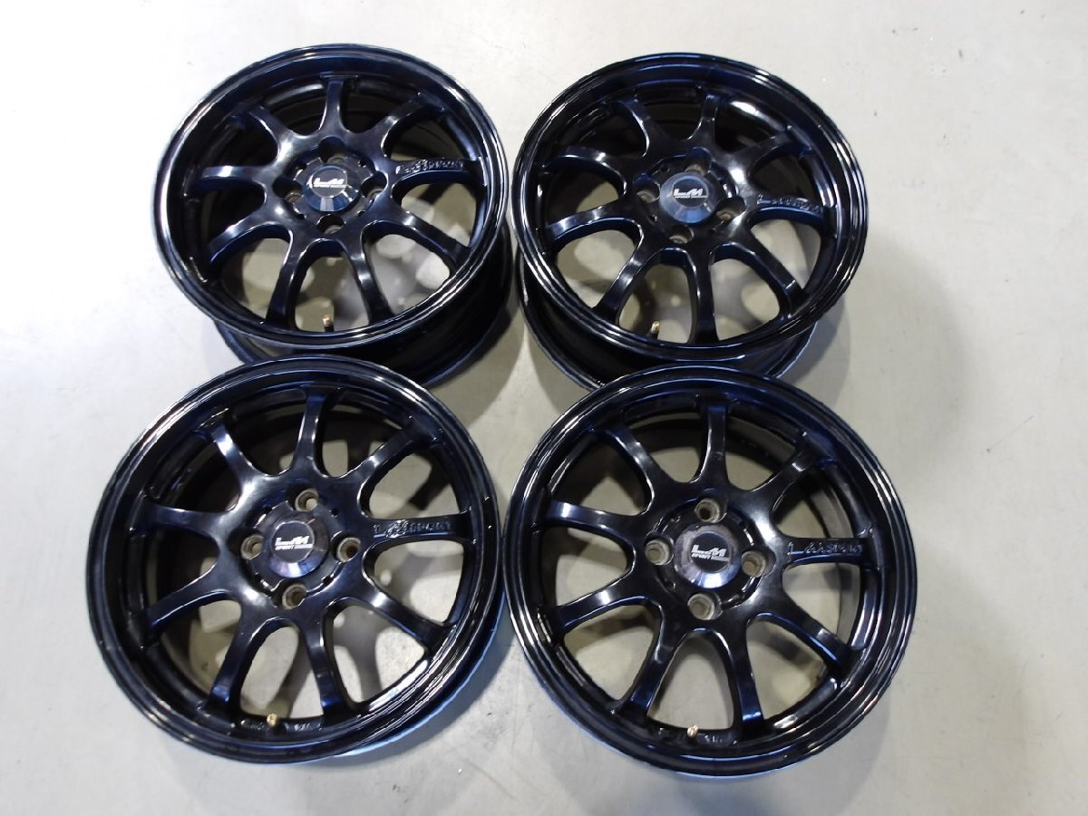 【やや傷や汚れあり】(R06/08/31-11) Φ 15インチ / 社外アルミホイール / レアマイスター / LM SPORT / 15X6J+42 / 4H/100 / 4本 / 中古 ...