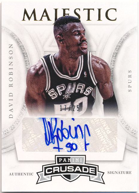 【やや傷や汚れあり】David Robinson NBA 2012-13 Panini Crusade Majestic Gold ...