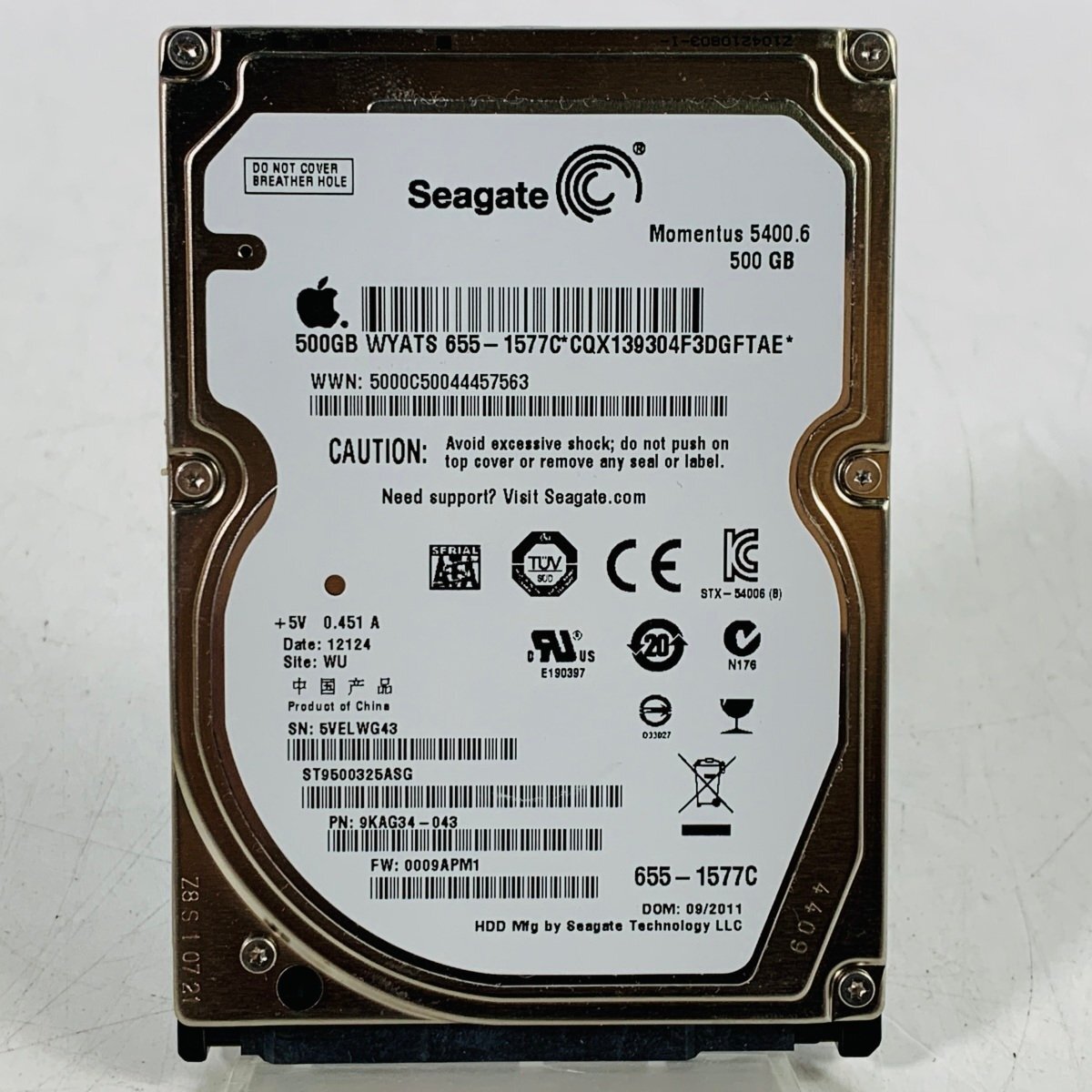 【やや傷や汚れあり】動作確認済み 3913時間 ST9500325ASG 500GB SATA 内蔵 HDD ハードディスクドライブ ...