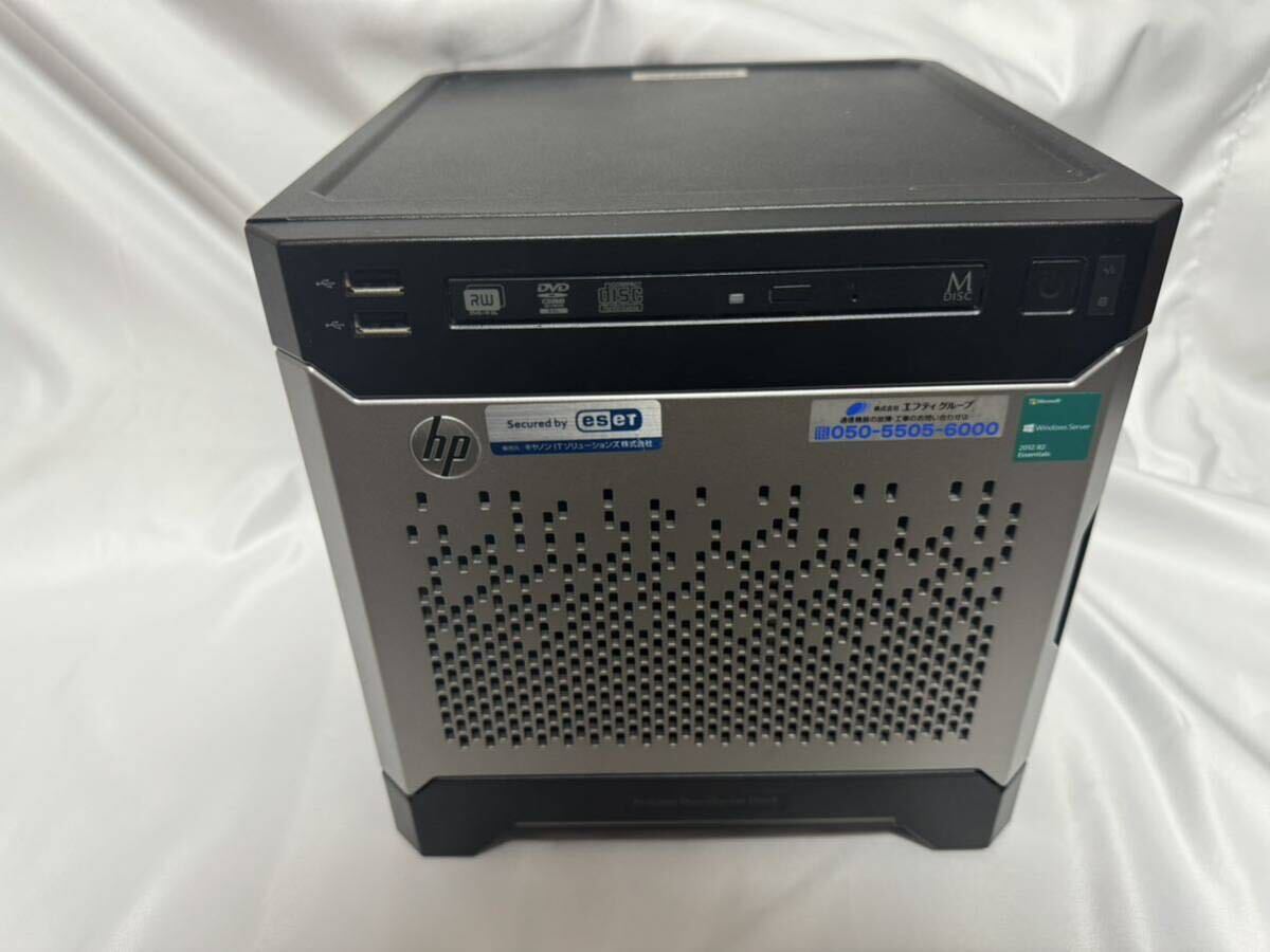 【やや傷や汚れあり】動作確認済 HP ProLiant MicroServer Gen8 Xeon E3-1220L V2 メモリ 12GB HDD:なし Smart Array P222 ...