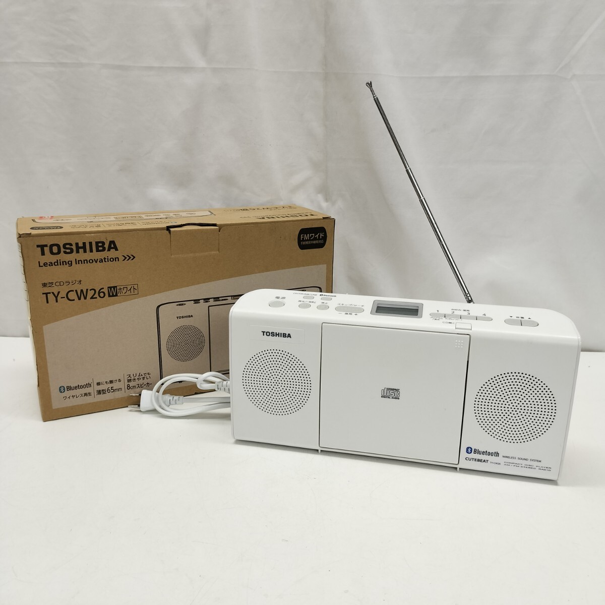 【やや傷や汚れあり】 24*9101 ★TOSHIBA★東芝 CDラジオ★Bluetooth搭載 TY-CW26 (W) ホワイトの落札情報 ...