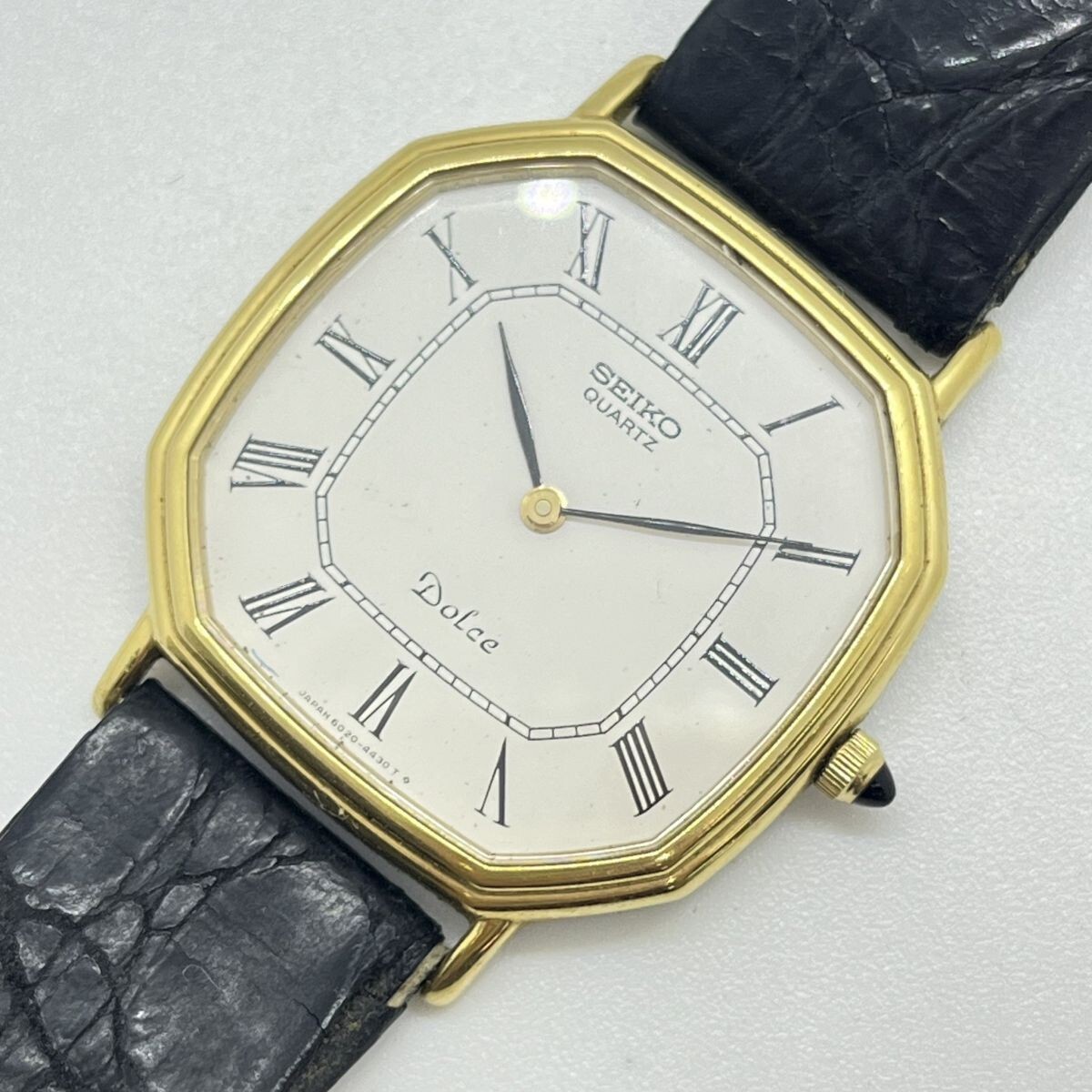 【傷や汚れあり】N016-I67-424 SEIKO セイコー QUARTZ クォーツ DOLCE ドルチェ メンズ腕時計 2針 10K SS BASE 6020-5970 142277 稼働 ...