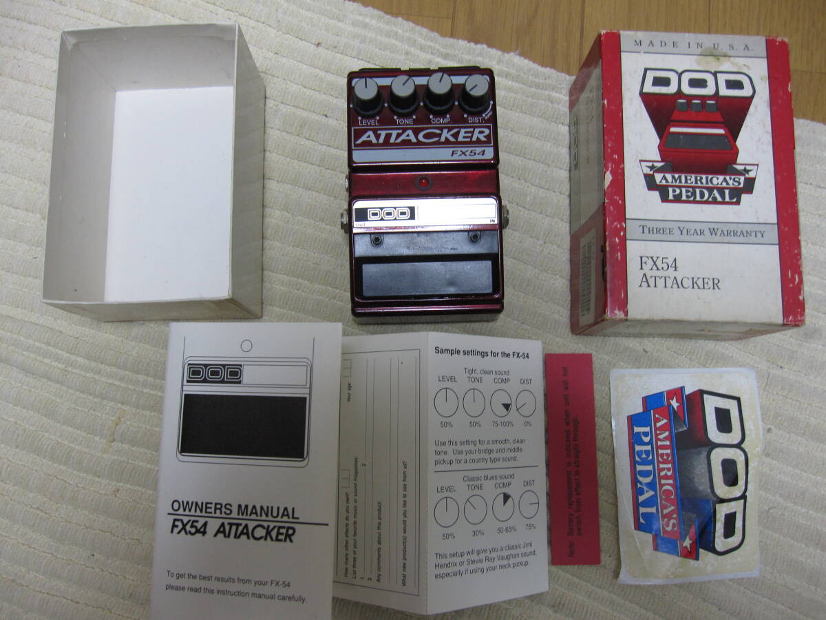 【目立った傷や汚れなし】程度良好 DOD ATTACKER FX54 USA製 ヴィンテージ ディストーション 箱説付 動作確認済の落札情報 ...