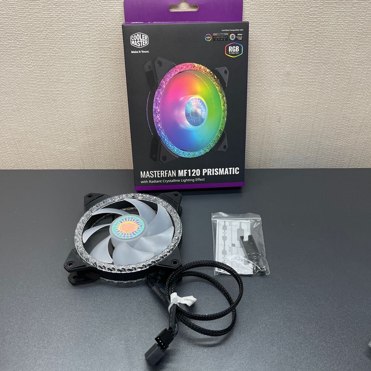【目立った傷や汚れなし】CoolerMaster MasterFan MF120 Prismatic PCケースファン 120mm RGB搭載 ...