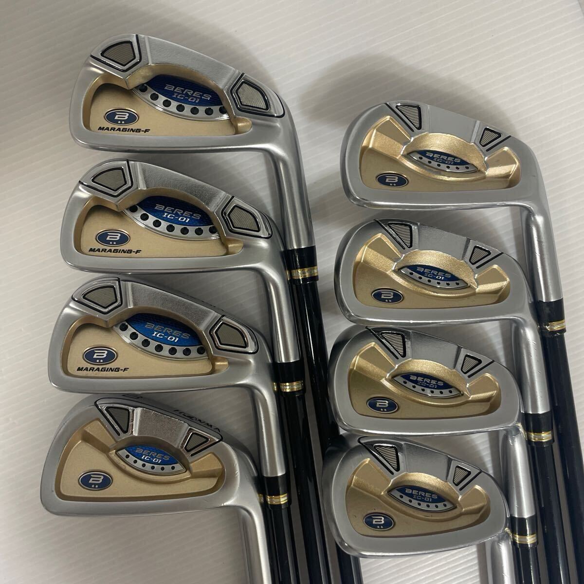 【傷や汚れあり】アイアンセット HONMA BERES IC-01 MARAGING-F 2スター 5I〜SW 8本セット ARMRQ 6 54 Rフレックス 本間 2星 2★ ベレス 番 ...