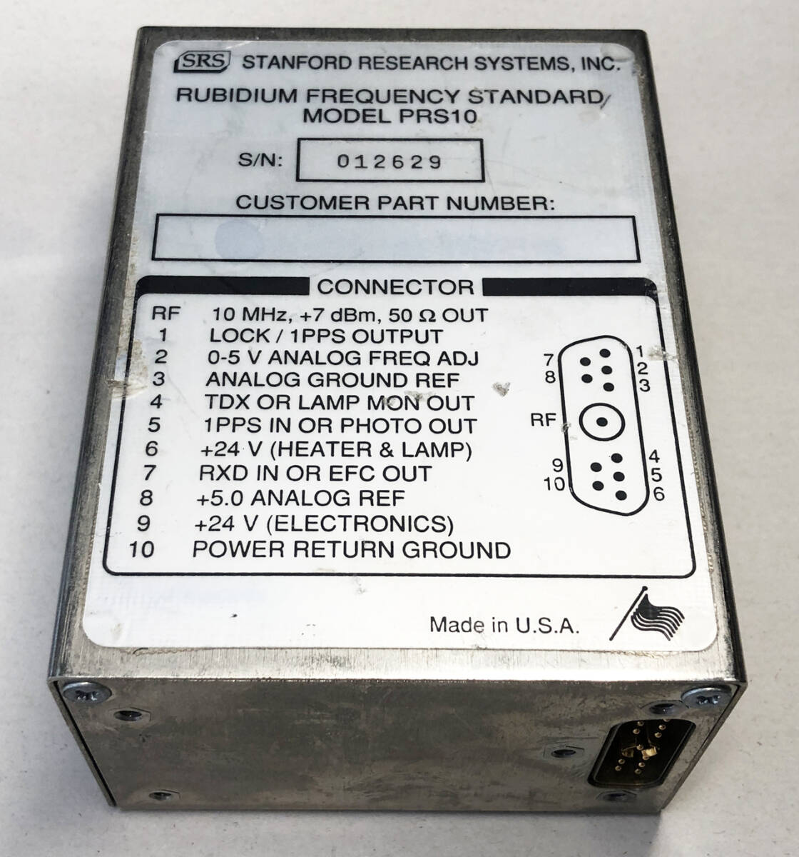 【傷や汚れあり】10MHzルビジウム発振器 SRS製 PRS10 低位相雑音 cf:LPRO-101の落札情報詳細 - Yahoo ...