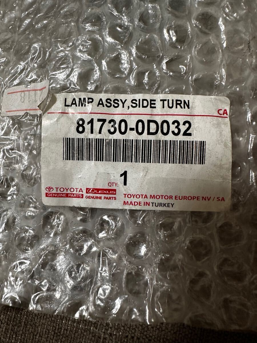 【未使用】新品 未使用 TOYOTA (トヨタ) 純正部品 サイドターンシグナルランプASSY LH 品番81730-0D032 ②の落札情報 ...