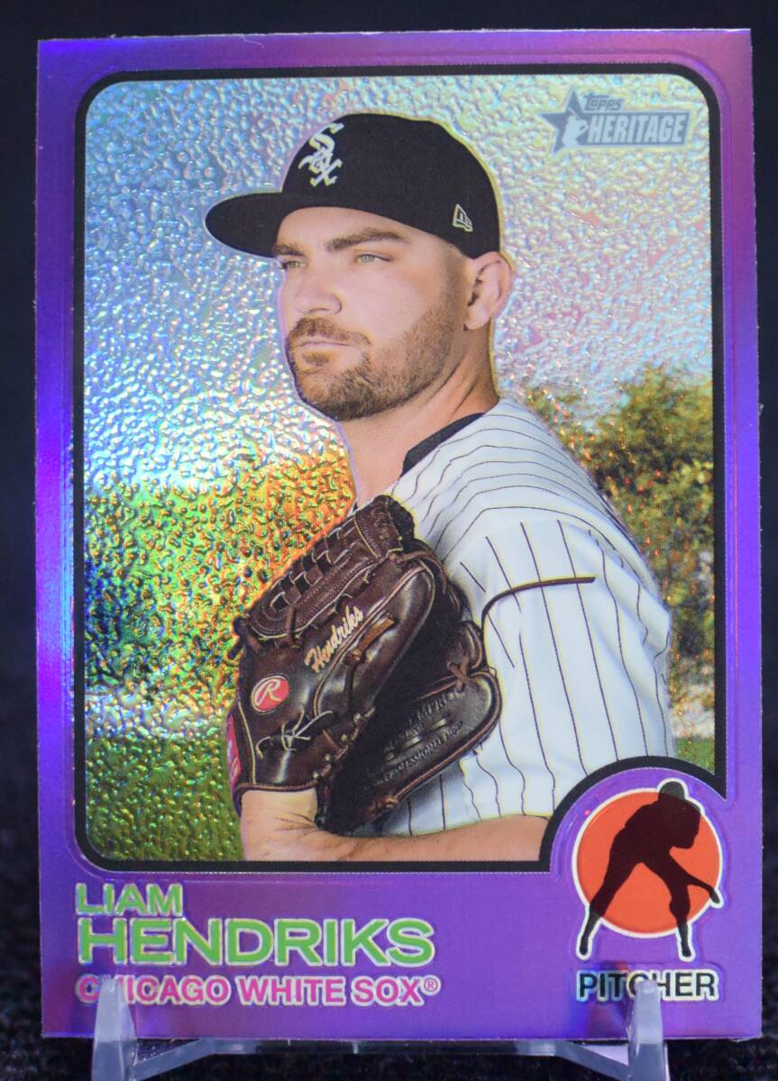 【目立った傷や汚れなし】2022 Topps Heritage Chrome Refractor Purple Liam Hendriks ...