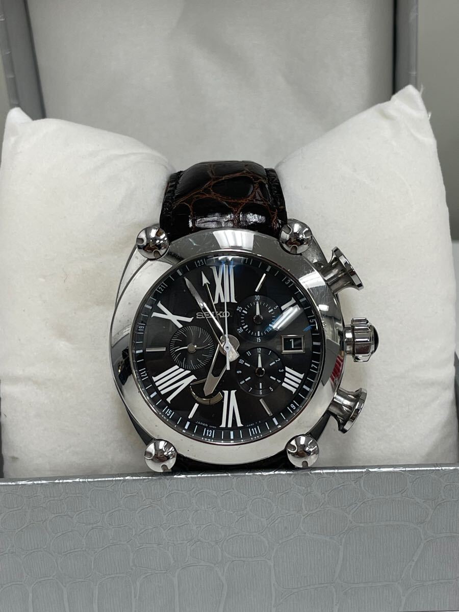 【目立った傷や汚れなし】SEIKO セイコー 8T63-00R0 E5系はやぶさ10周年記念ウォッチ クロノグラフ クォーツ 腕時計 メンズ 5000本限定 稼働品 箱付き 付属品の落札情報 ...