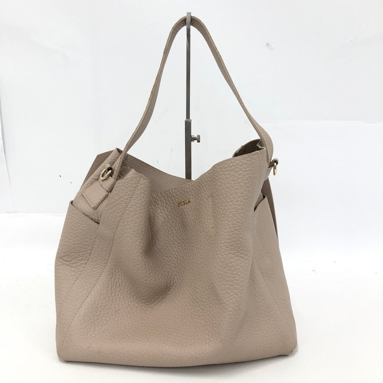 【傷や汚れあり】FULRA フルラ トートバッグ レザー 286000 F6852/S4 ショルダーストラップ 保管袋付き【CJAF5006 ...